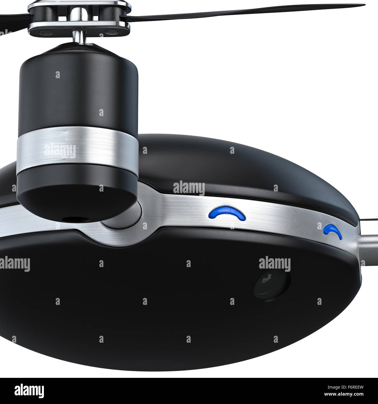 Flying automatic quadrocopter, zoomed view Stock Photo - Alamy