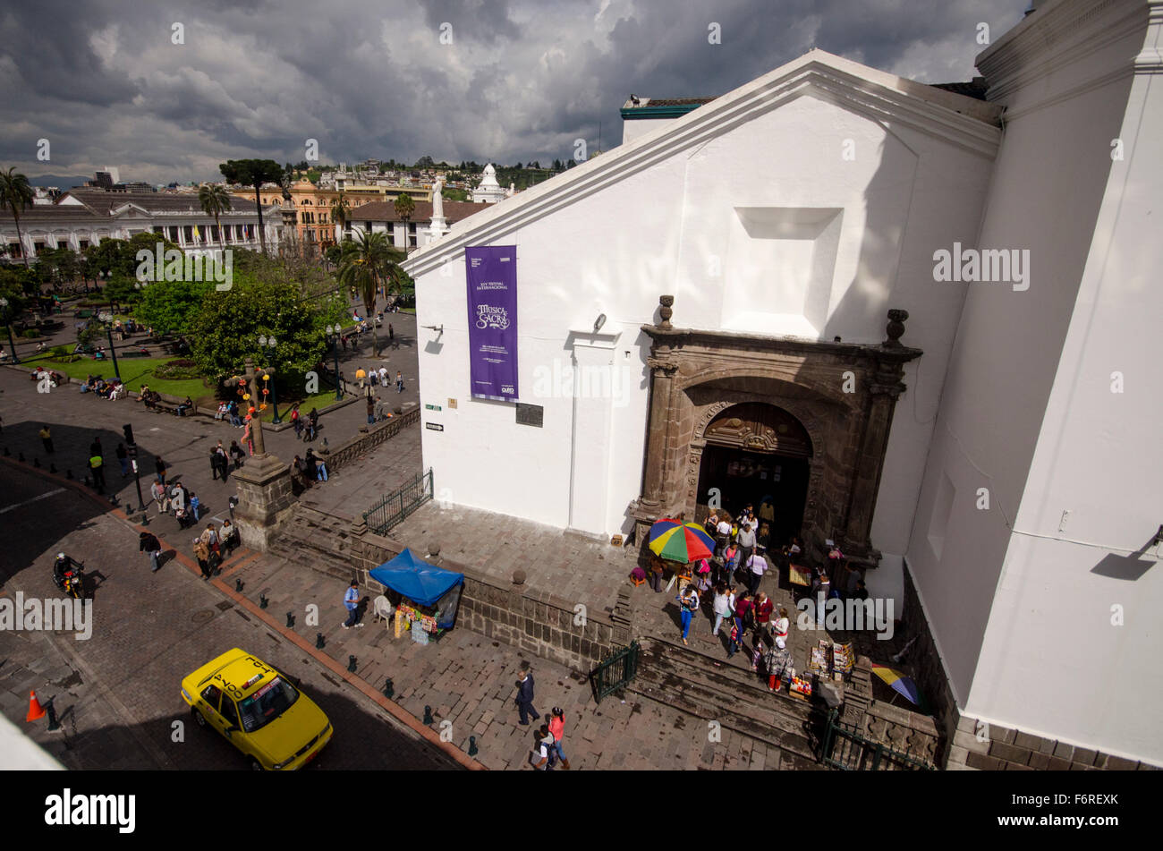 The Metropolitan Cathedral of Quito on Palm Sunday Stock Photo - Alamy