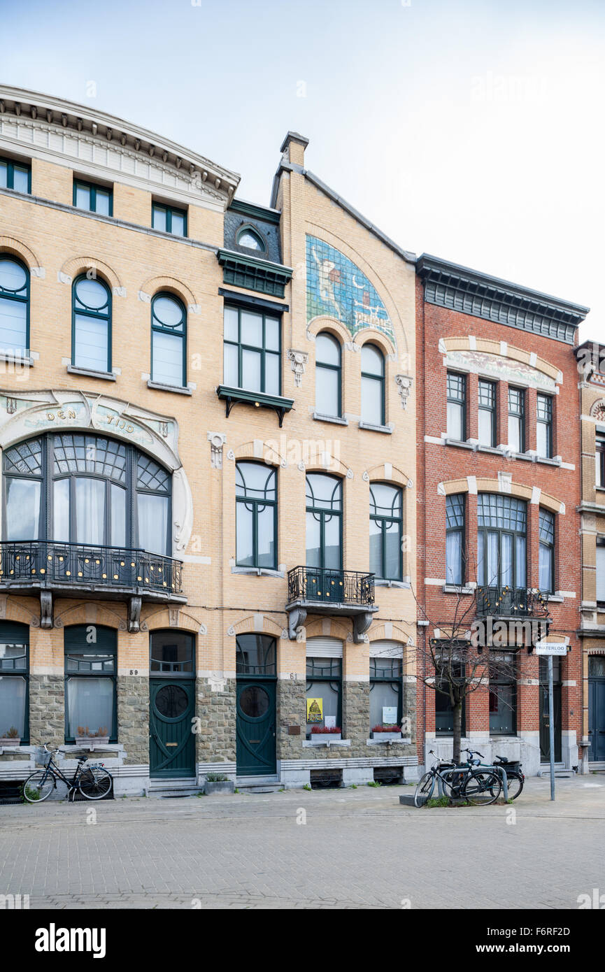 Belgium, Antwerp, Zurenborg, ensemble de morgend den dag den tijd de ...