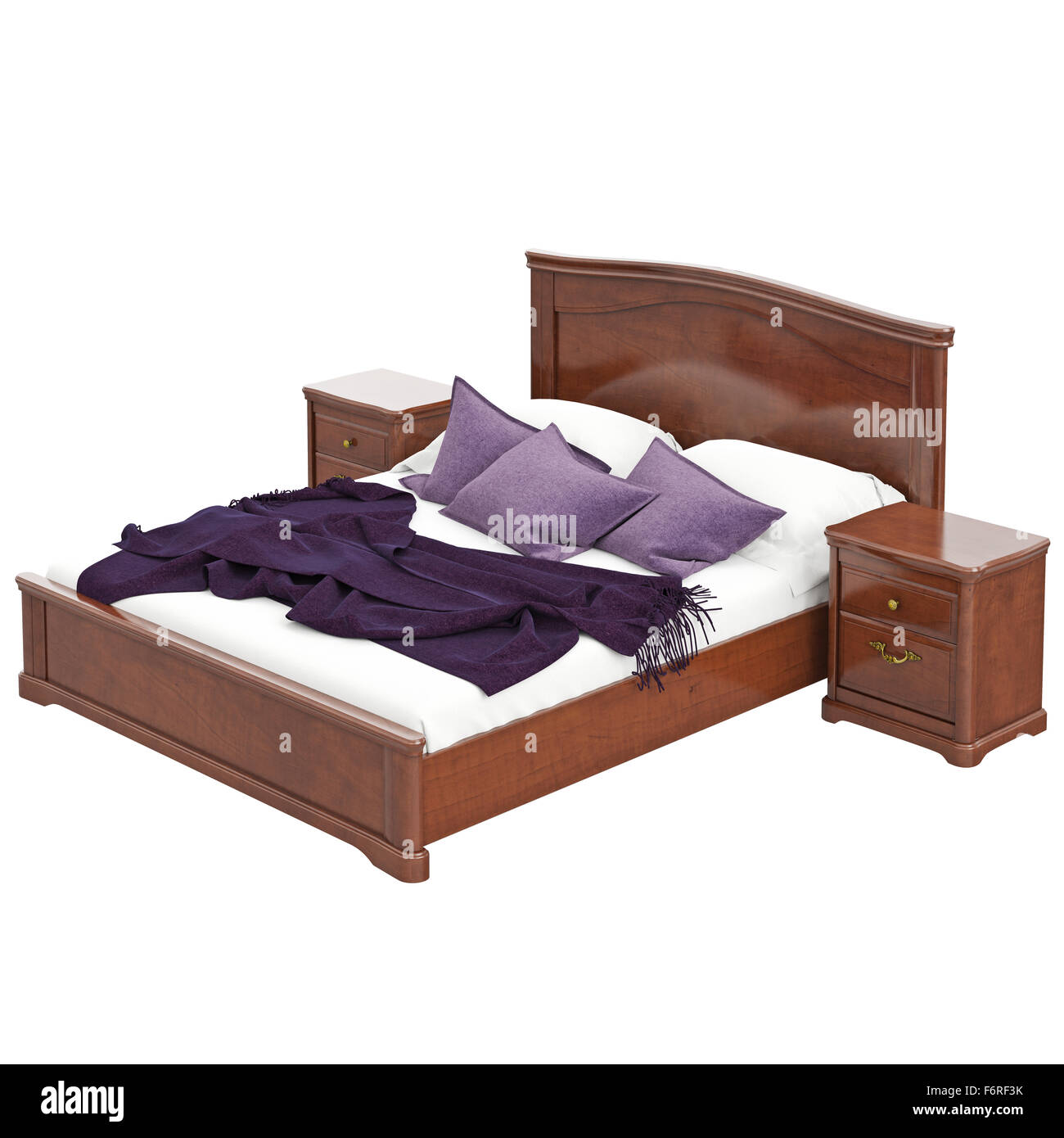 Wooden bedside tables hi-res stock photography and images - Alamy