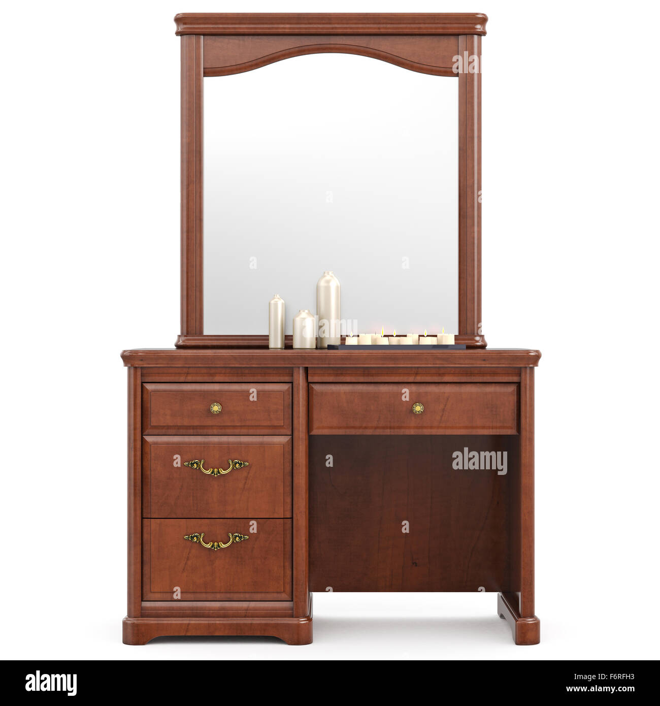 Dresser with mirror, front view Stock Photo - Alamy