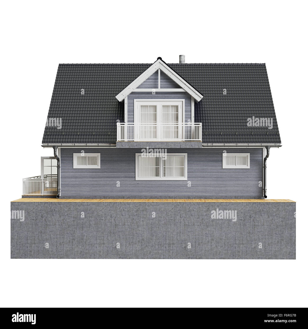 House cottage, front view Stock Photo - Alamy