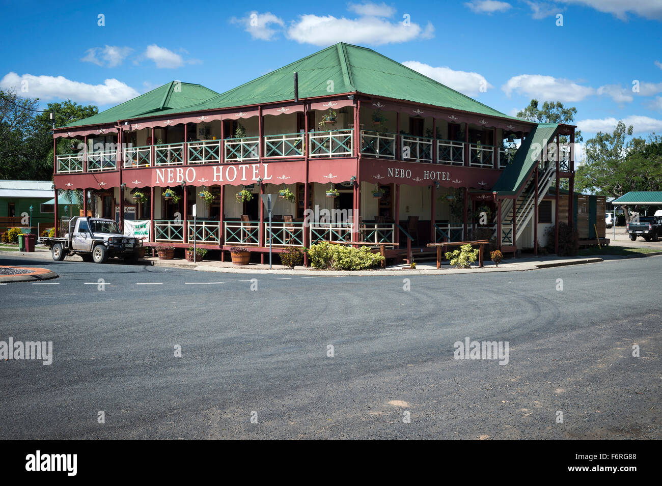 Classic Australian pub in outback Queensland. Nebo township Stock Photo ...