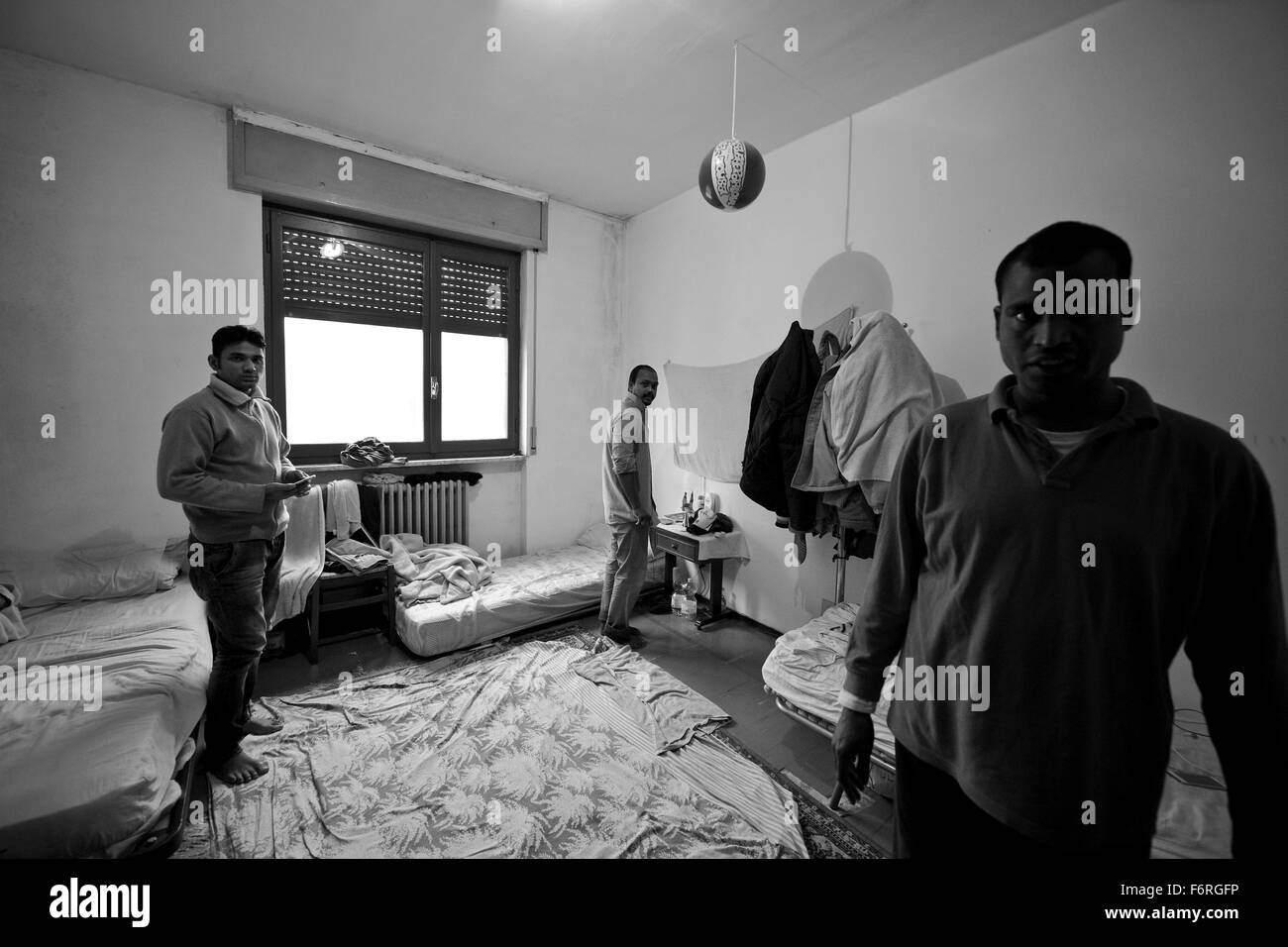 Italy, Robbio, refugee center, daily life Stock Photo - Alamy