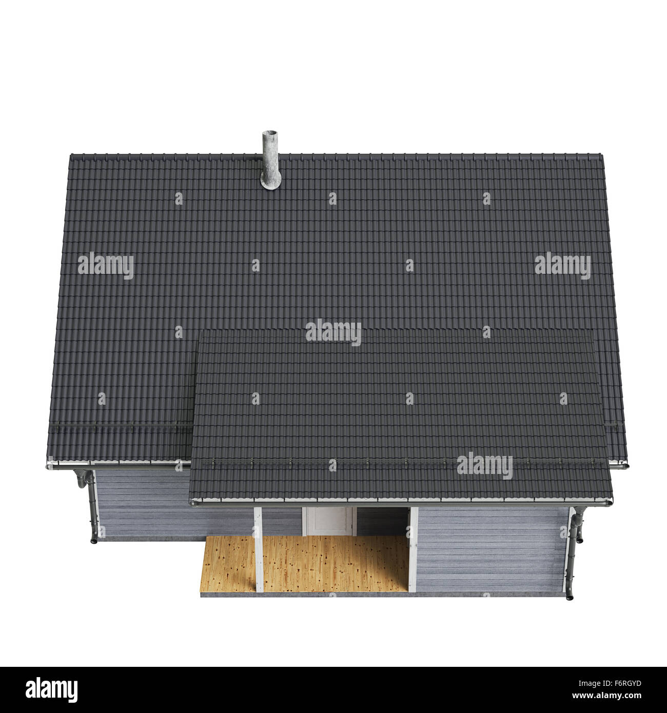 House high roof, top view Stock Photo - Alamy