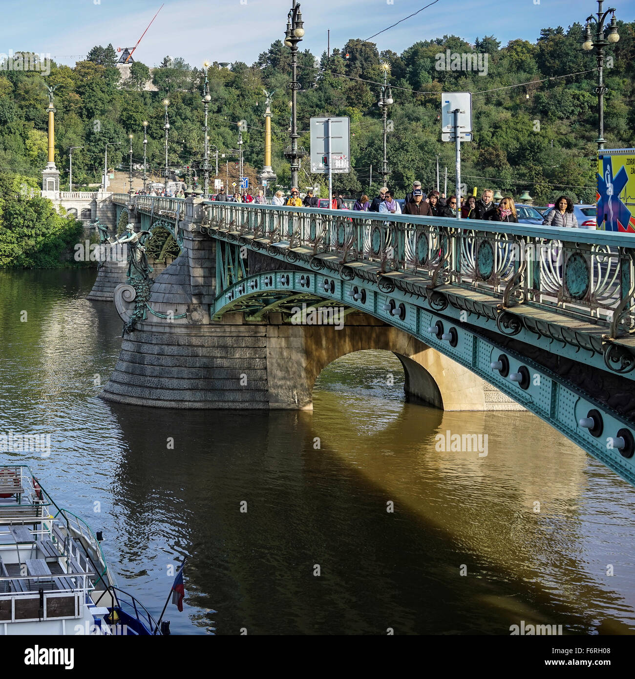 Cechuv Bridge in Prague Czech Republic Stock Photo - Alamy