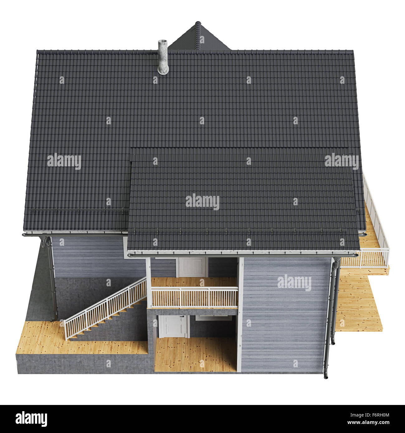 House mansion, top view Stock Photo - Alamy