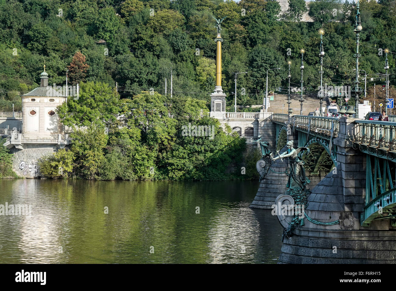 Bridge with metal sculptures hi-res stock photography and images - Alamy