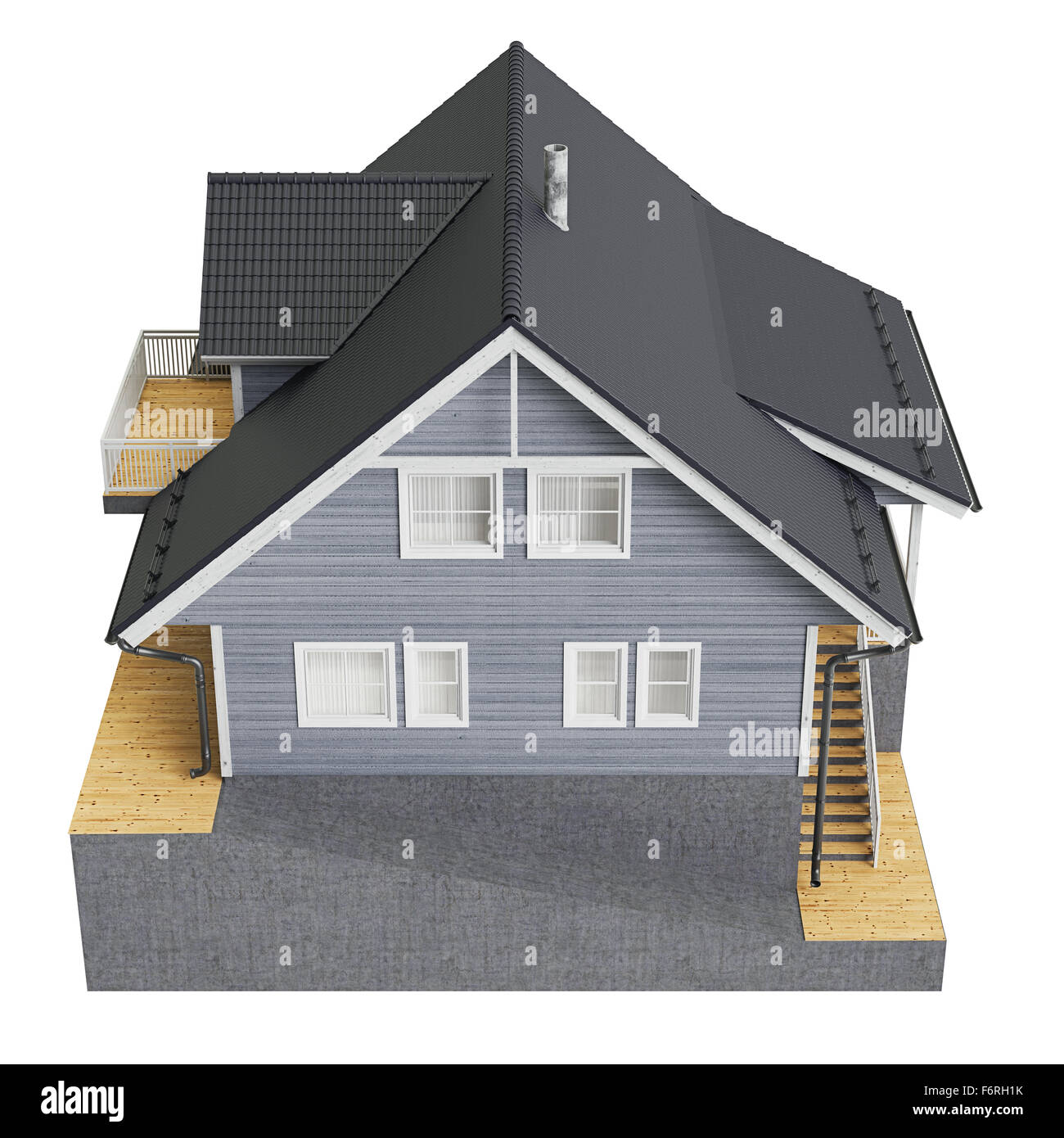 House cottage, top view Stock Photo - Alamy