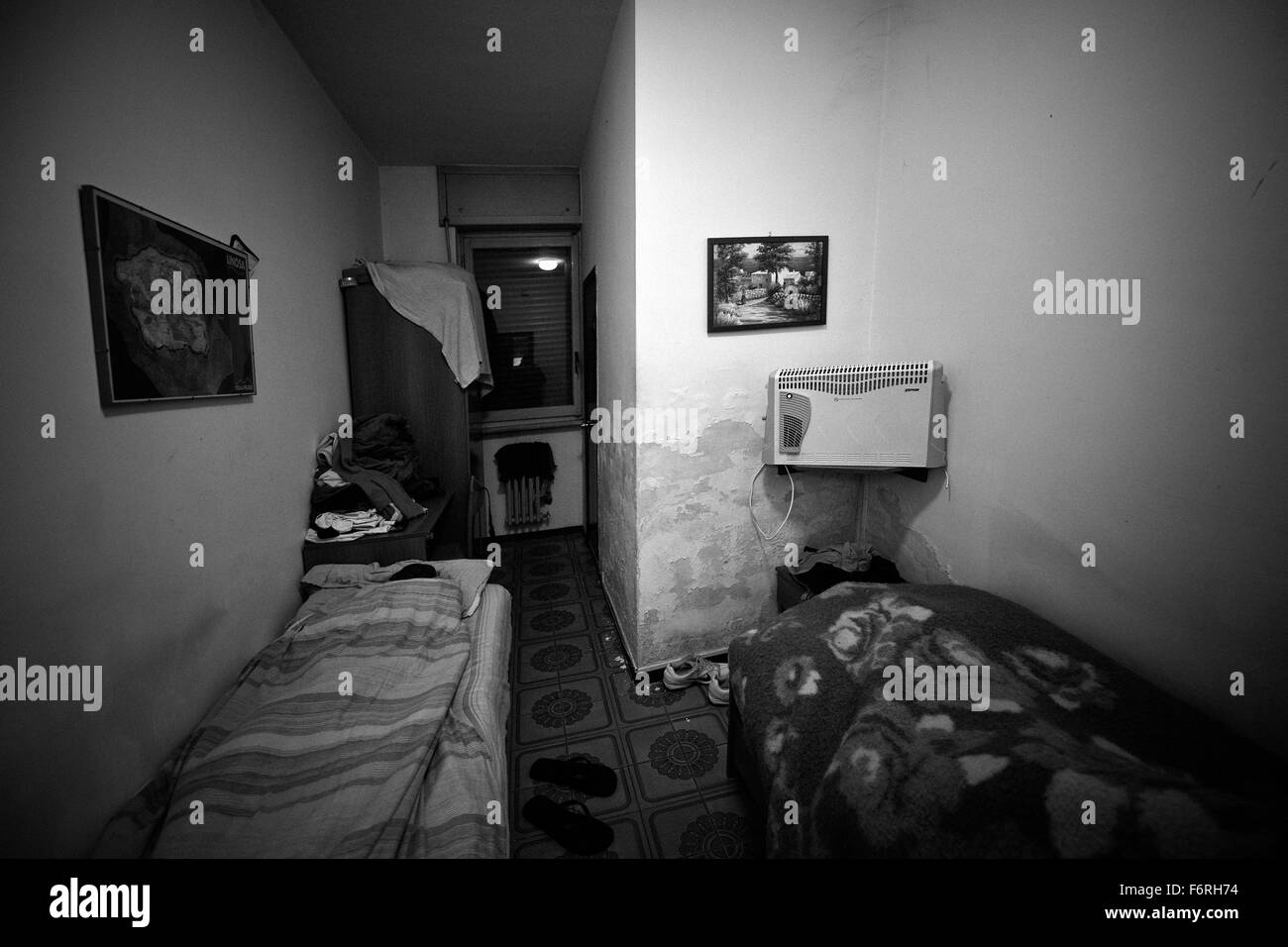 Italy, Robbio, refugee center Stock Photo - Alamy