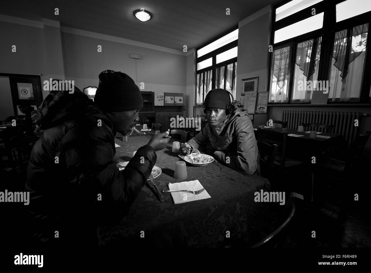 Italy, Robbio, refugee center, daily life Stock Photo - Alamy