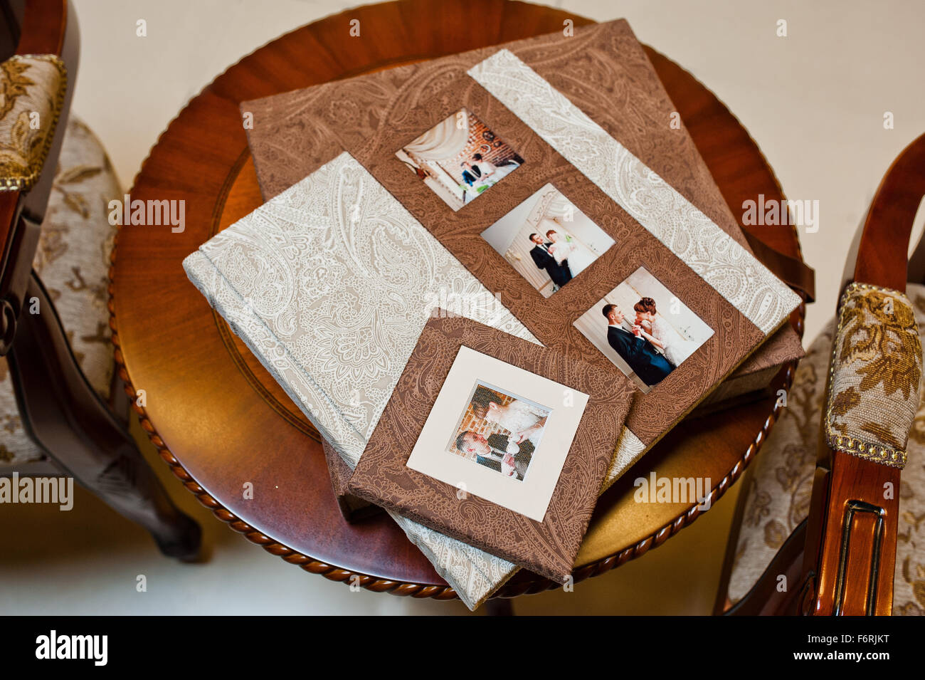 textile wedding photo book and album Stock Photo - Alamy