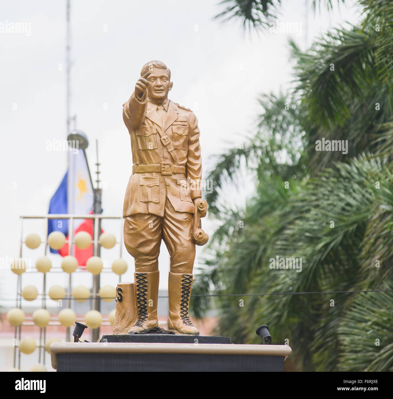 Statue of General Paulino Torres Santos at Plaza Heneral Santos in front of the city hall of ...