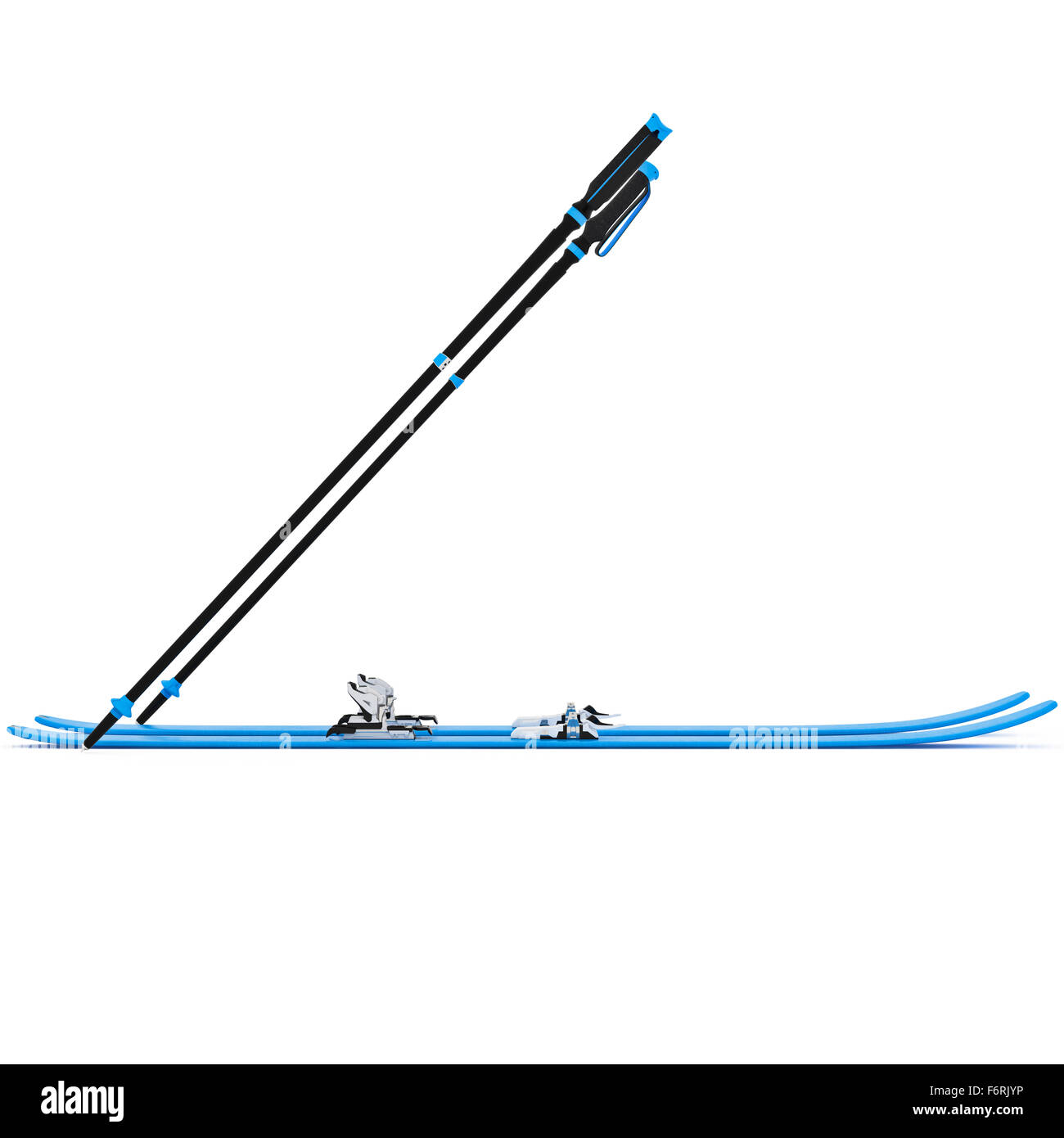 Sports skiing blue ski poles, side view Stock Photo - Alamy