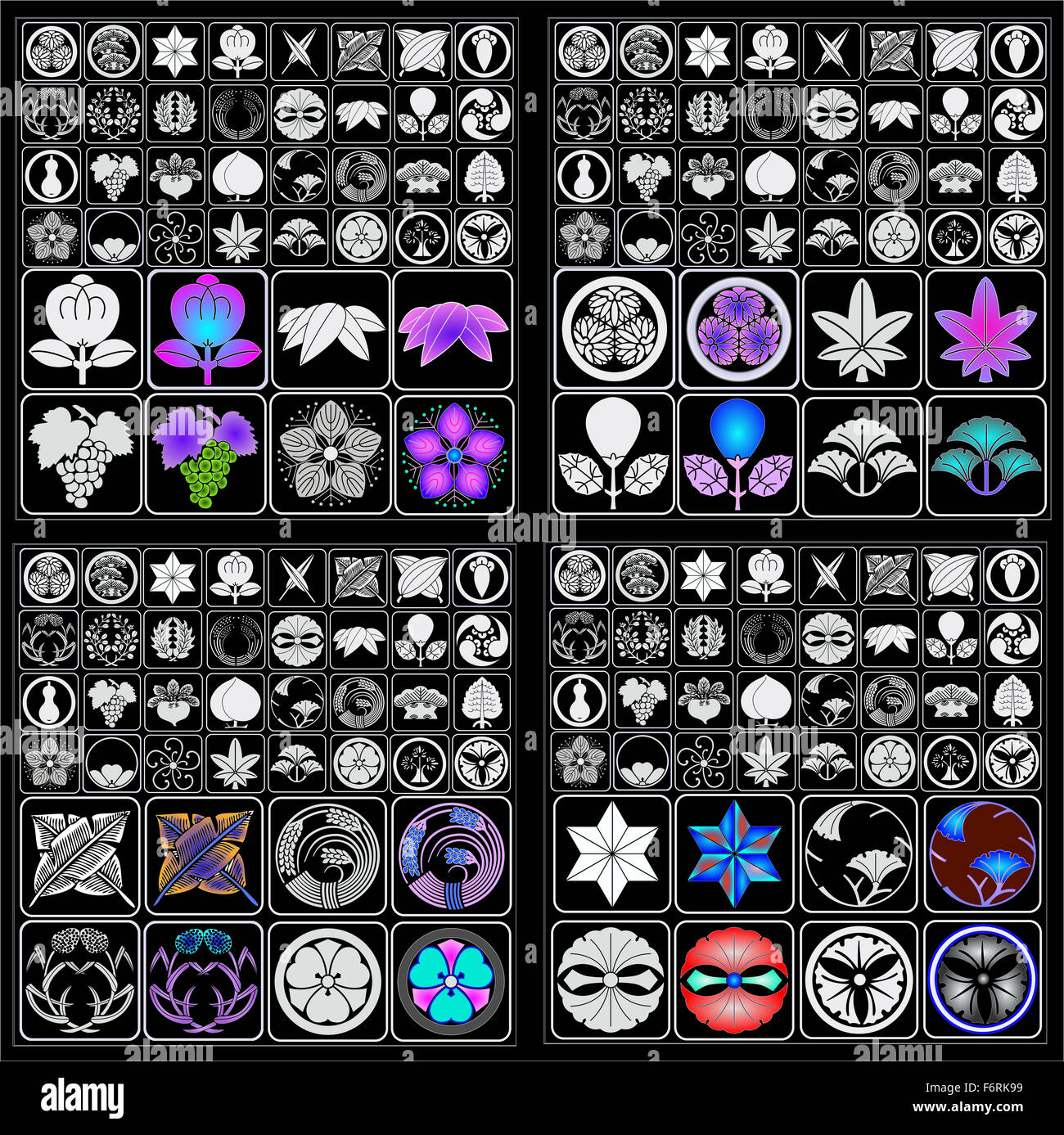 Traditional japanese family emblems High Resolution Stock Photography ...