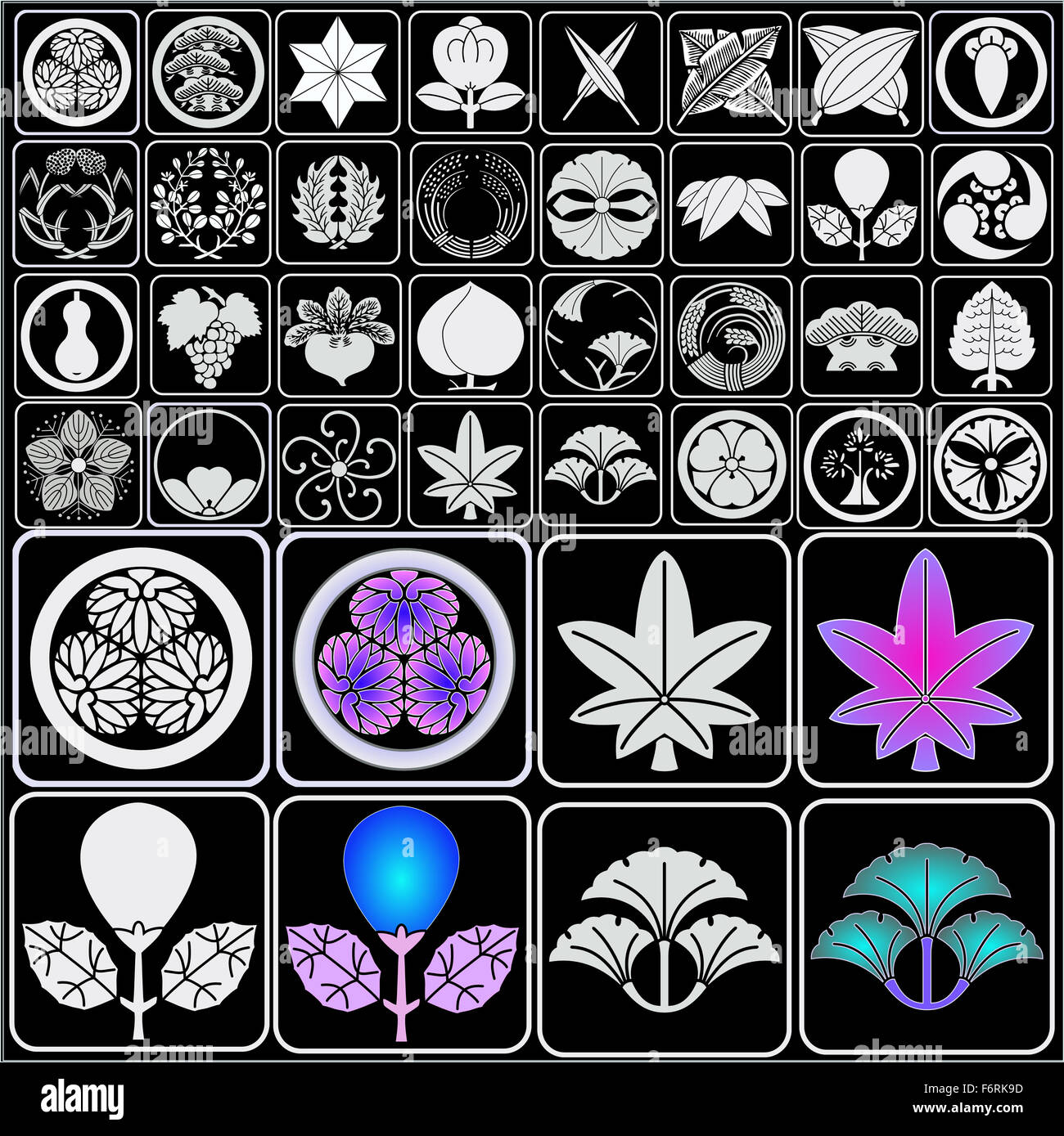 Traditional japanese family emblems High Resolution Stock Photography ...
