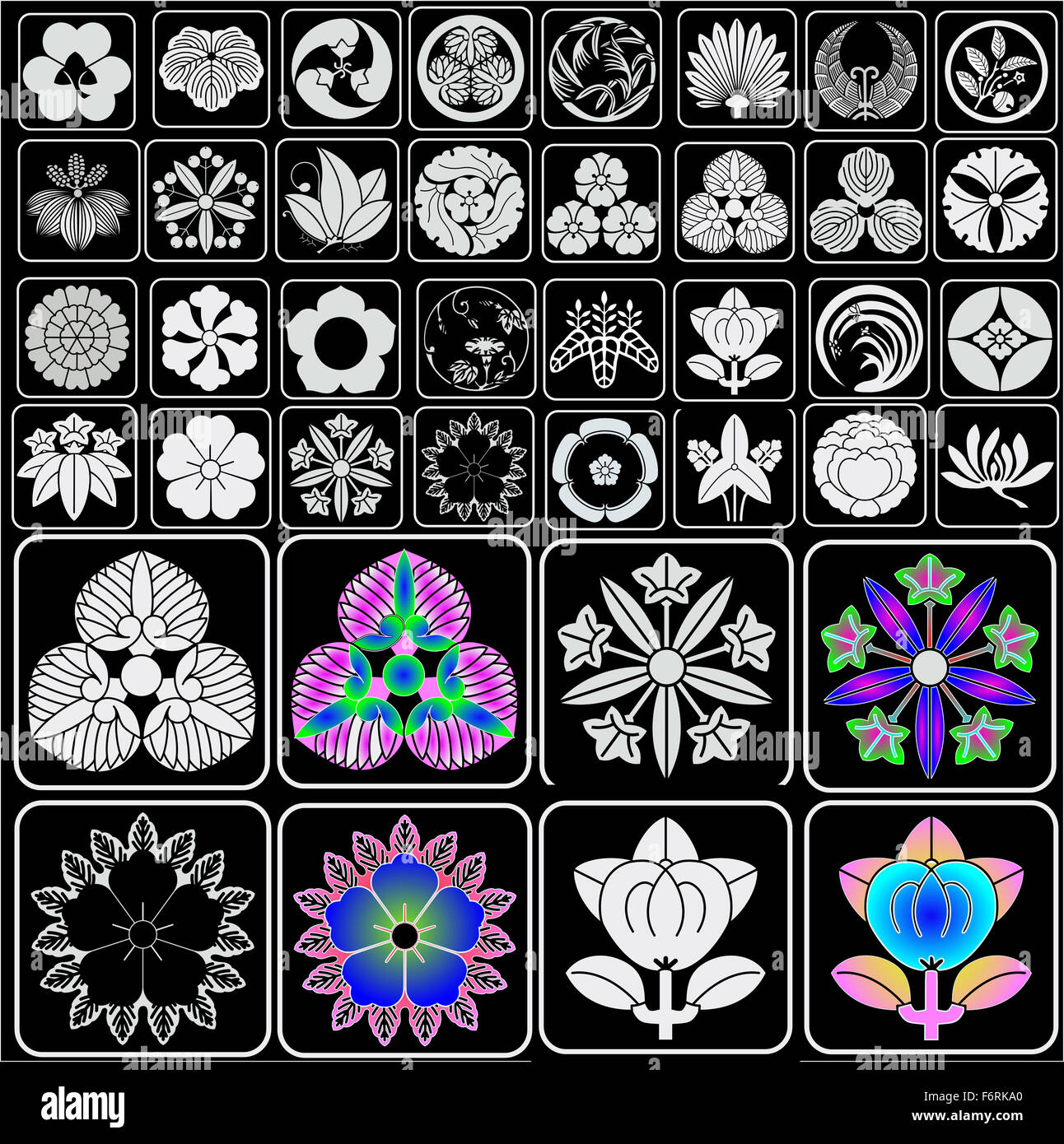 Traditional japanese family emblems High Resolution Stock Photography ...