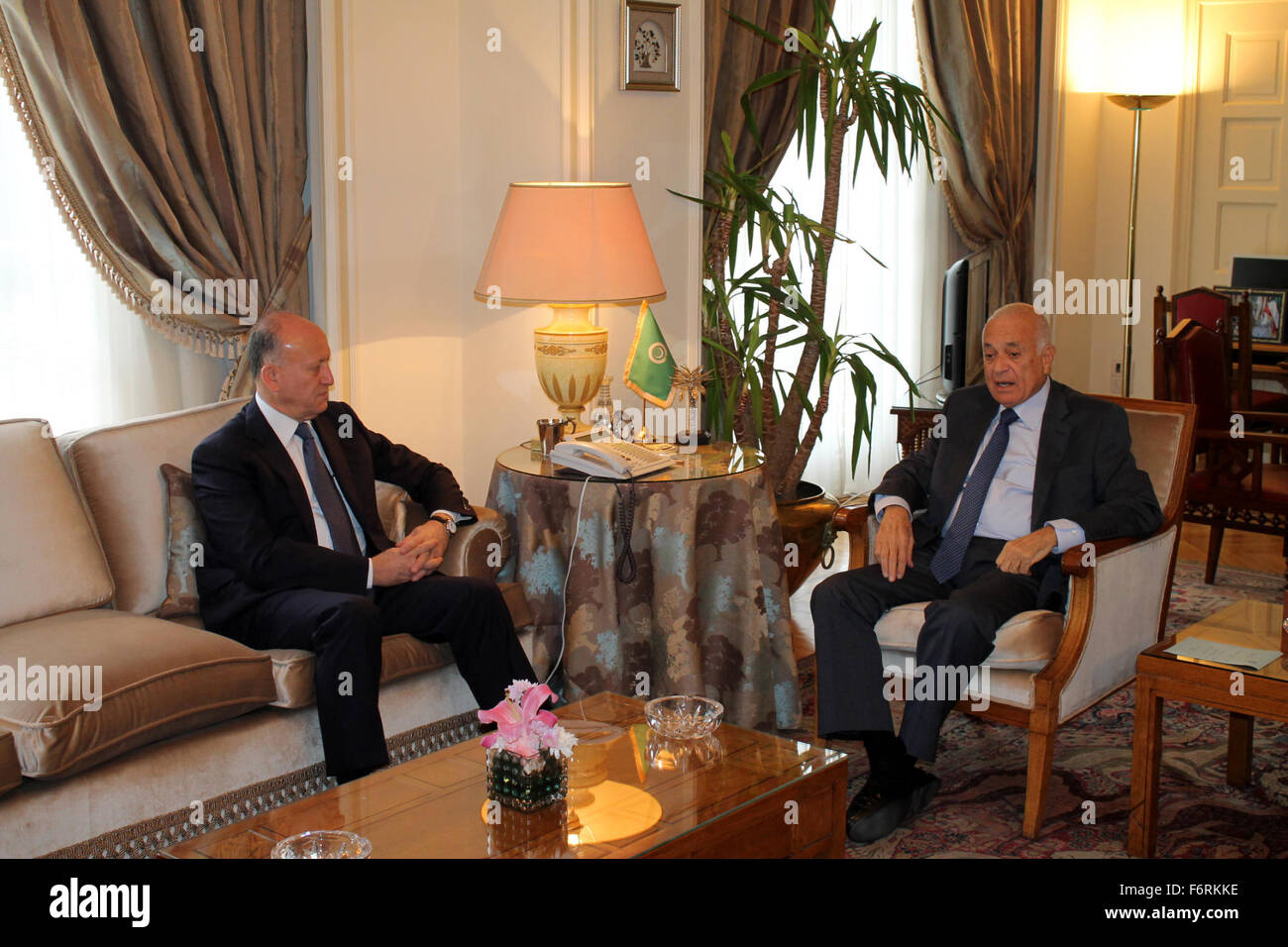 Cairo, Egypt. 19th Nov, 2015. Secretary-General of the Arab League ...