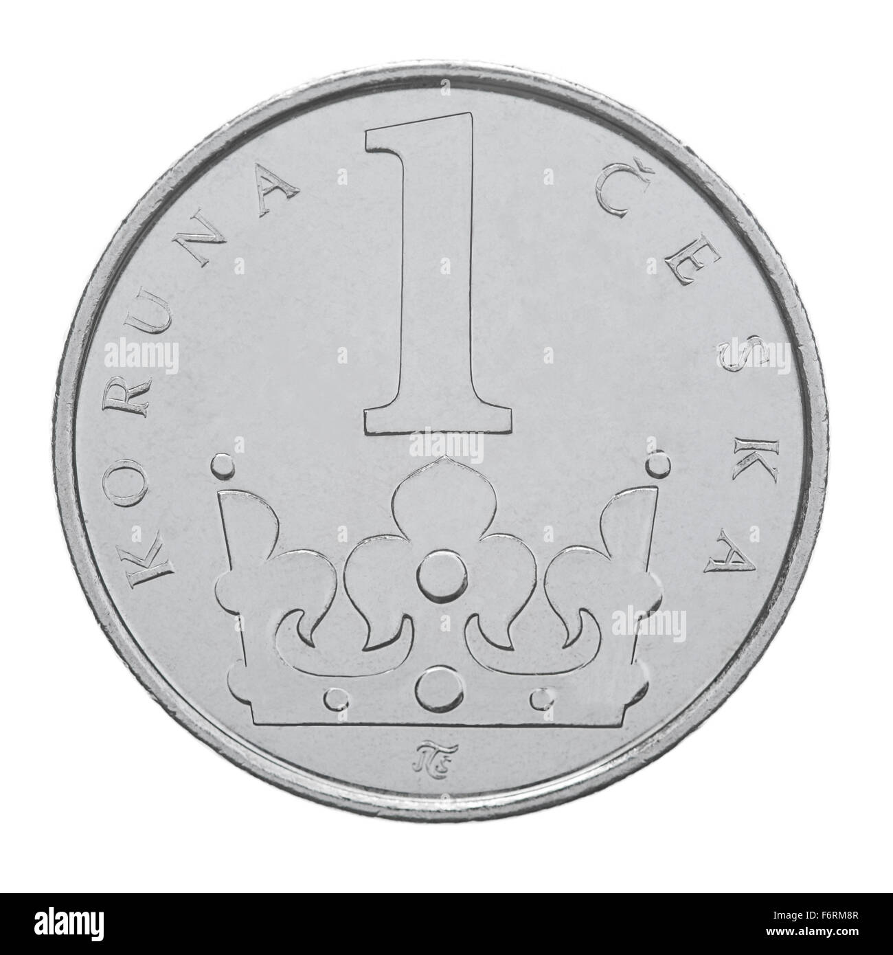 One Czech Crown coin Stock Photo - Alamy