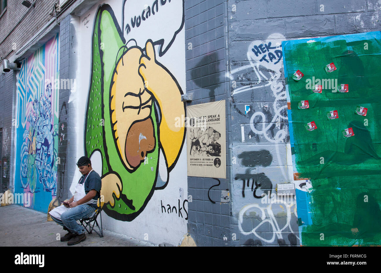 Little Italy Manhattan New York City, New York graffiti artwork on ...