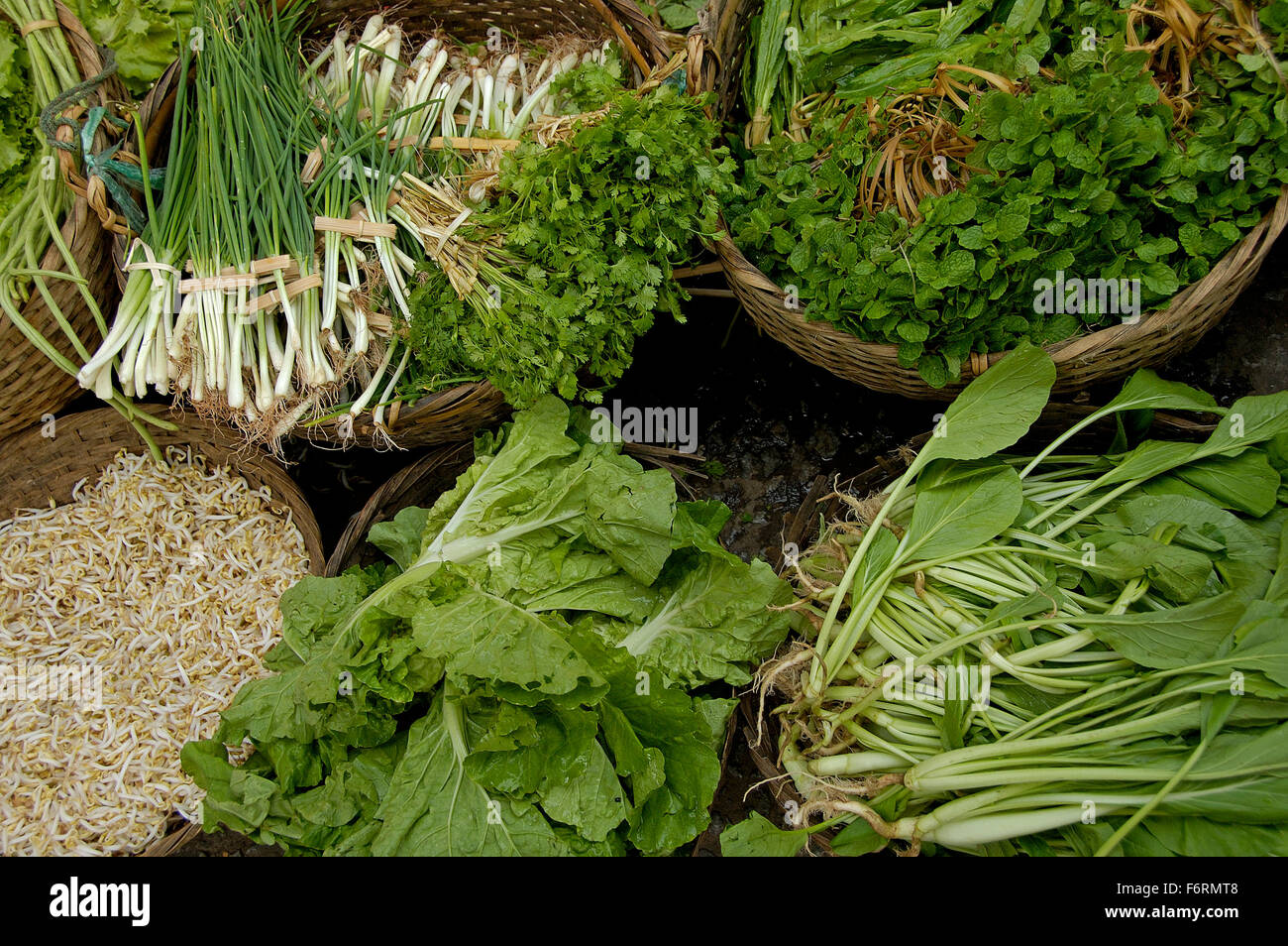 fresh vegetables on market Laos Stock Photo - Alamy