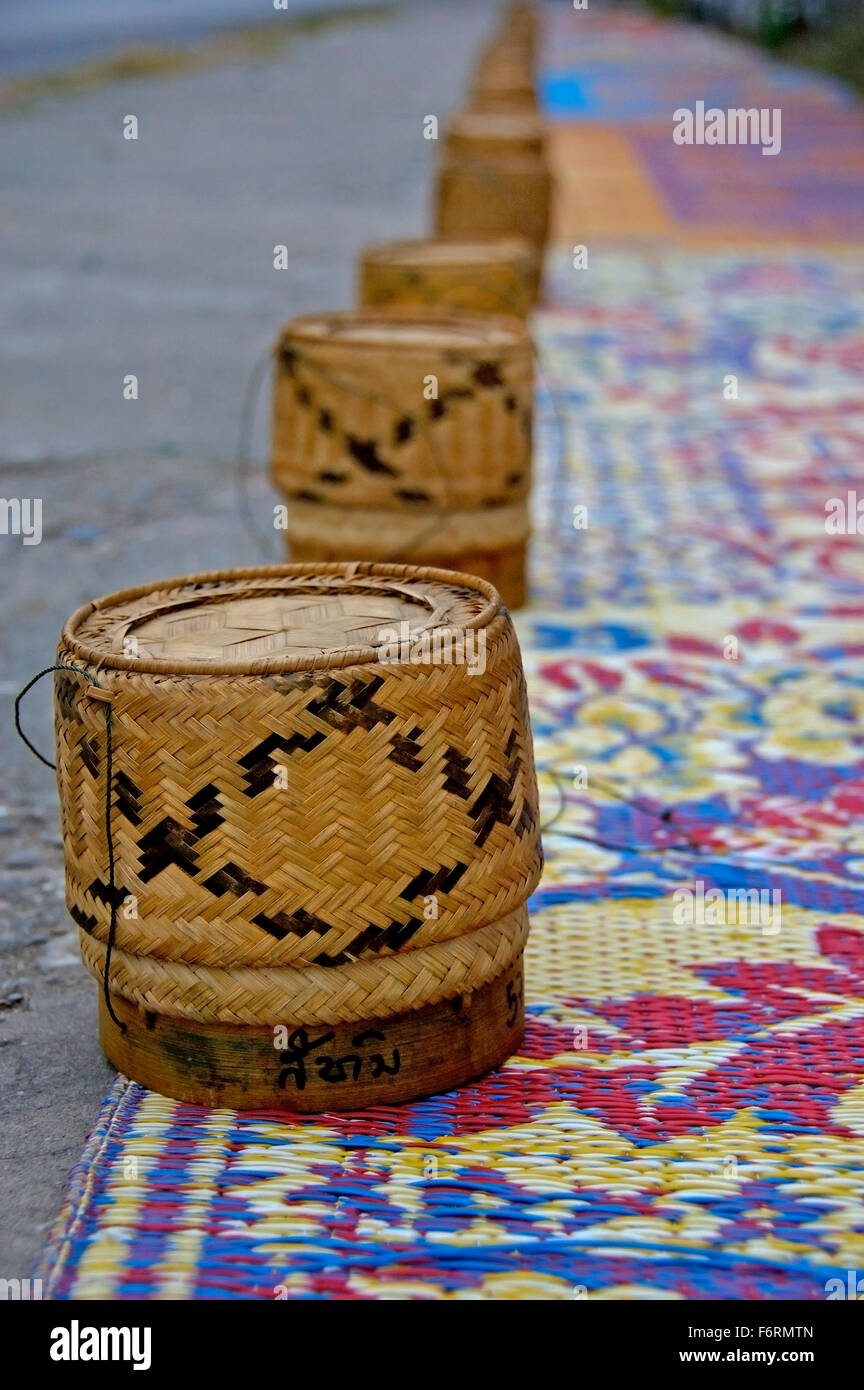 Monks rice basket hi-res stock photography and images - Alamy
