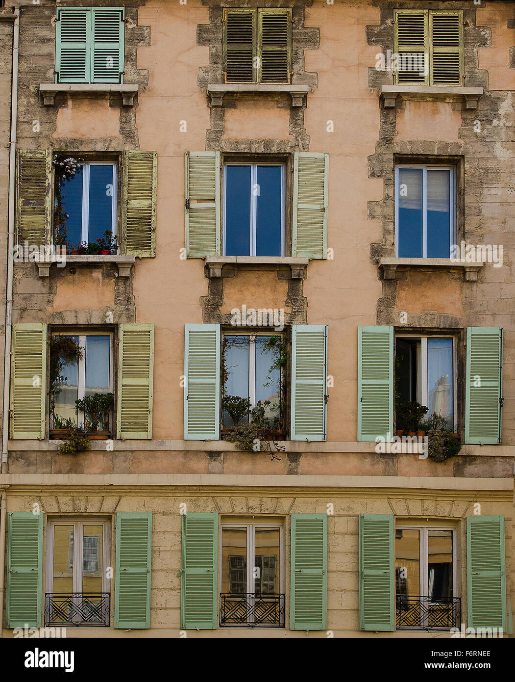 Rundown french window hi-res stock photography and images - Alamy