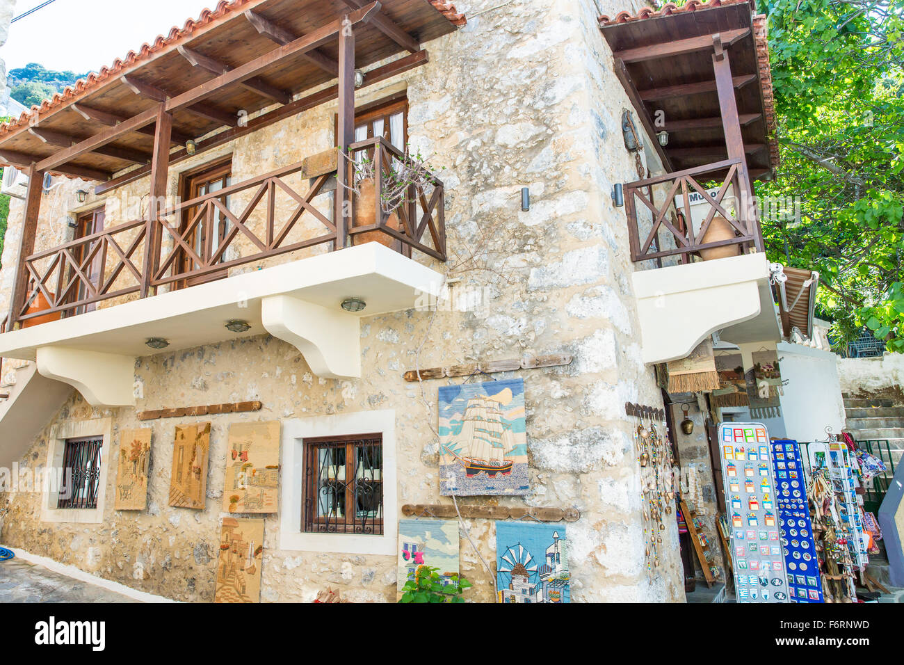 Monastery (friary) in Messara Valley at Crete island in Greece. Messara ...