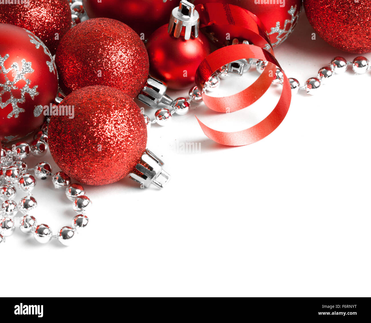 Christmas background with a red ornament Stock Photo - Alamy