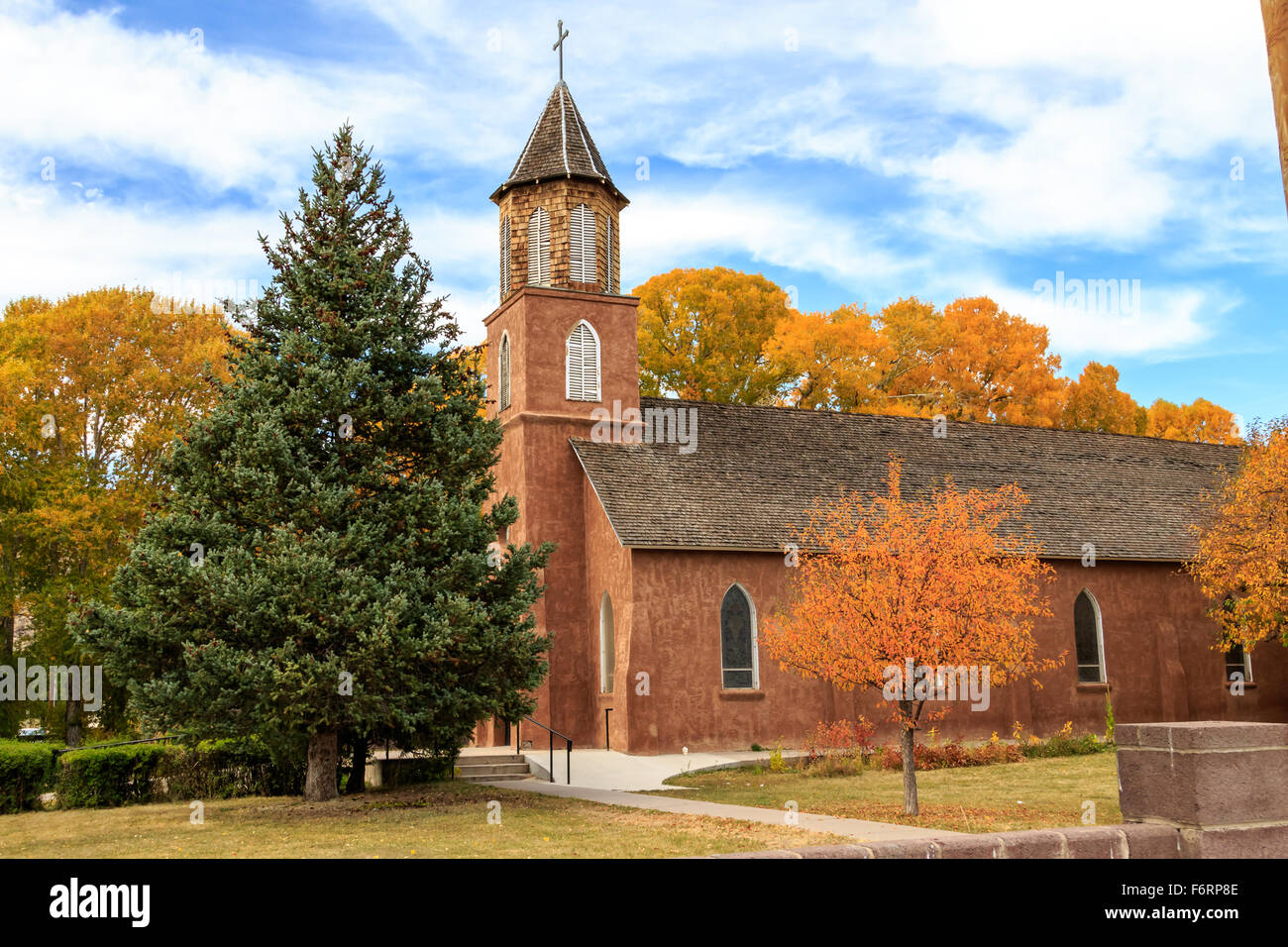 The Sangre de Cristo Parish church in San Luis, Colorado. San Luis is ...