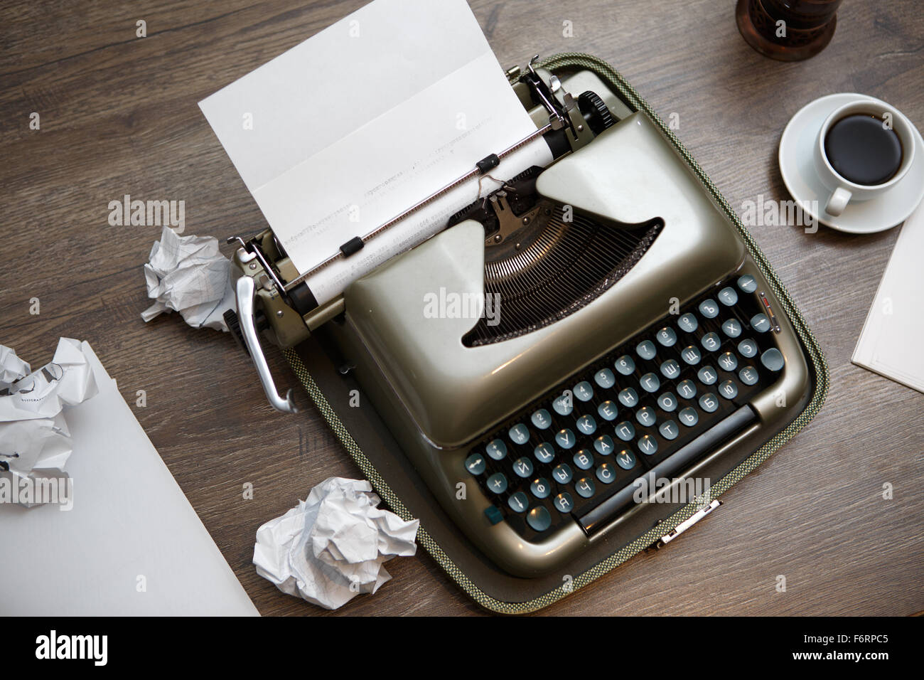 Old typewriter with white paper, ready for jounalist action Stock Photo ...