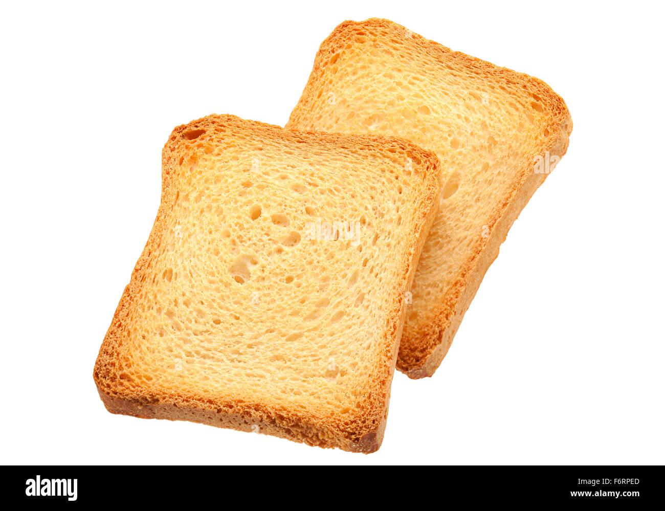 Toasted bread slice isolated on white background Stock Photo - Alamy