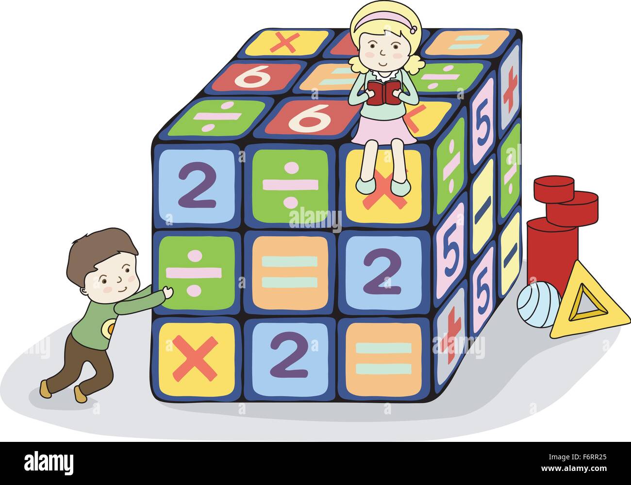 Number cube children Stock Vector Images - Alamy