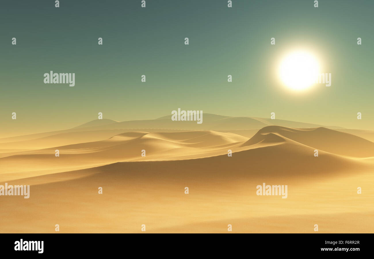 3D render of a desert scene Stock Photo - Alamy