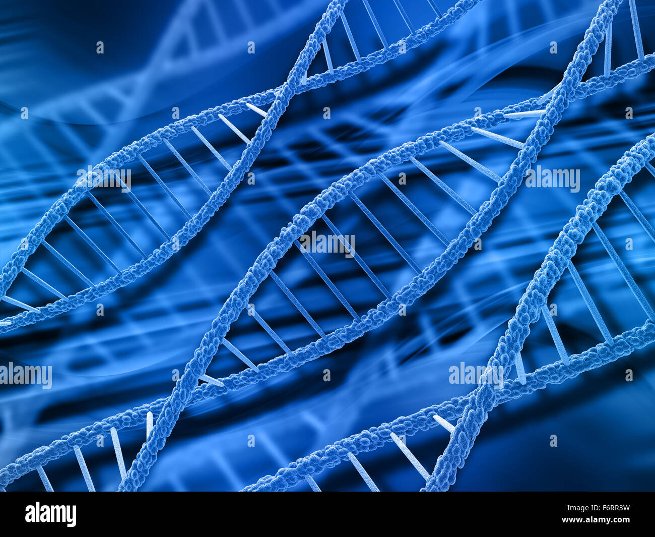 3D render of DNA strands on abstract background Stock Photo - Alamy