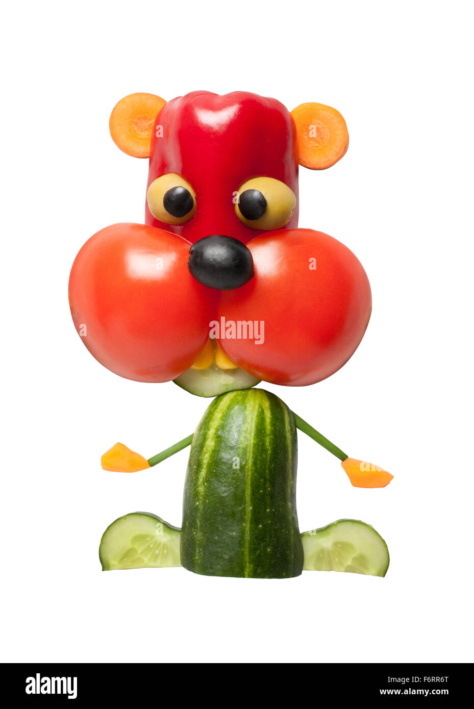 Hamster made of pepper, tomato and cucumber Stock Photo - Alamy