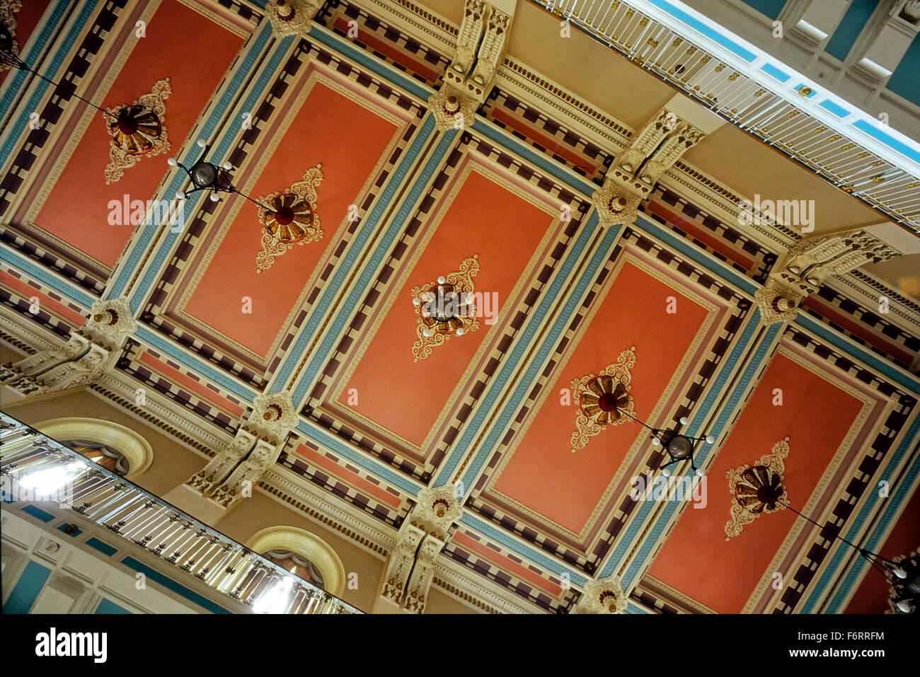 The Louth Town Hall decorative ceiling. East Lindsey. Lincolnshire. England. UK. Europe Stock ...