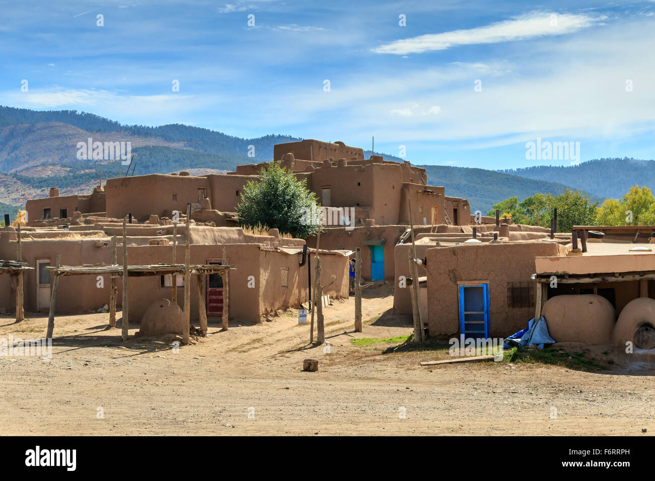 Buildings of the Taos Pueblo. This Native American village has been ...