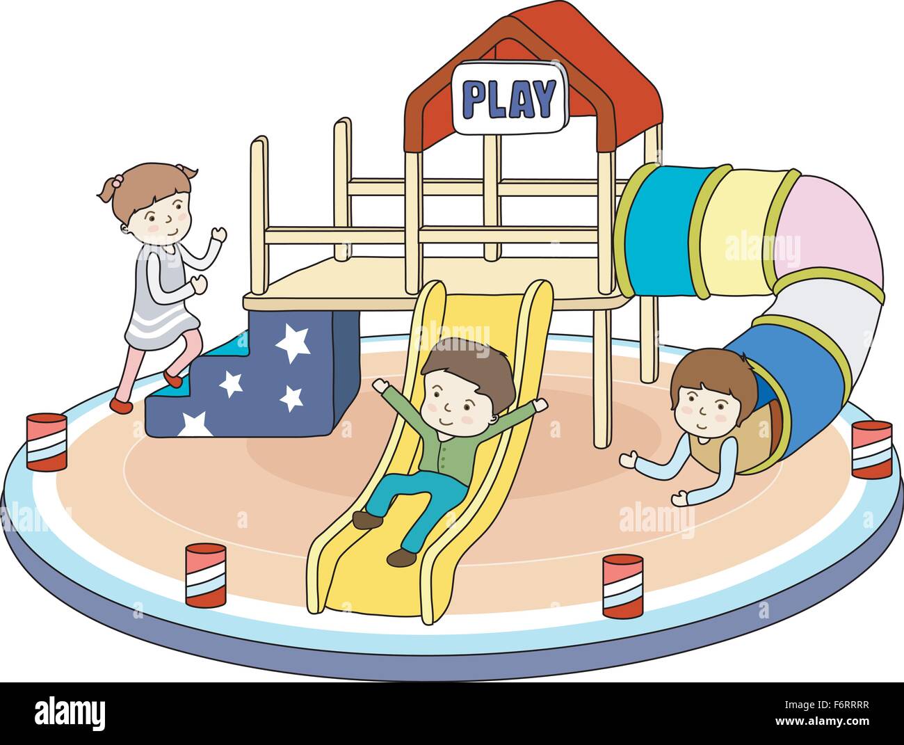 background of education for children in playground Stock Vector Image ...