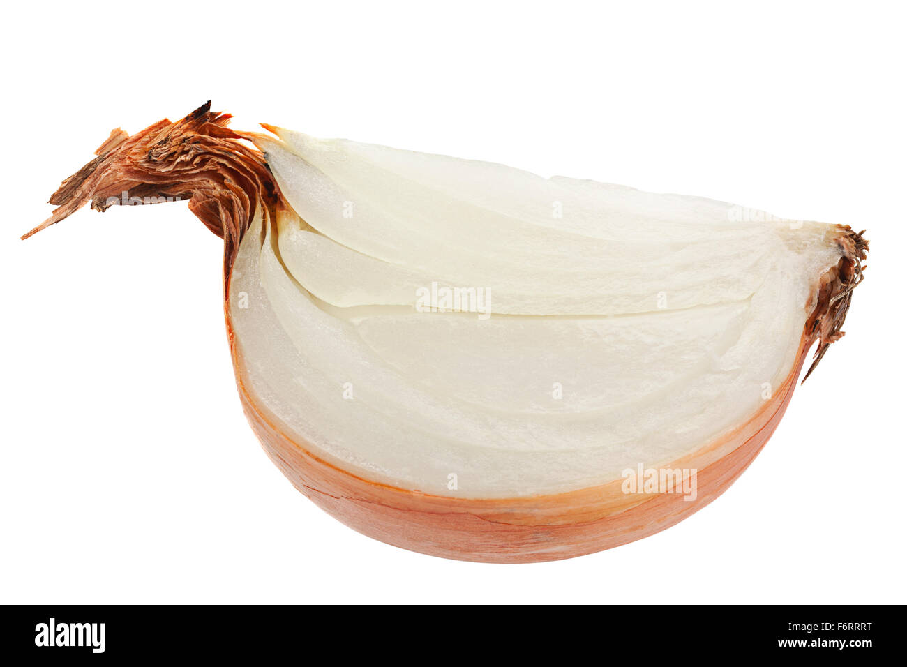 Onion slice closeup isolated on white Stock Photo - Alamy