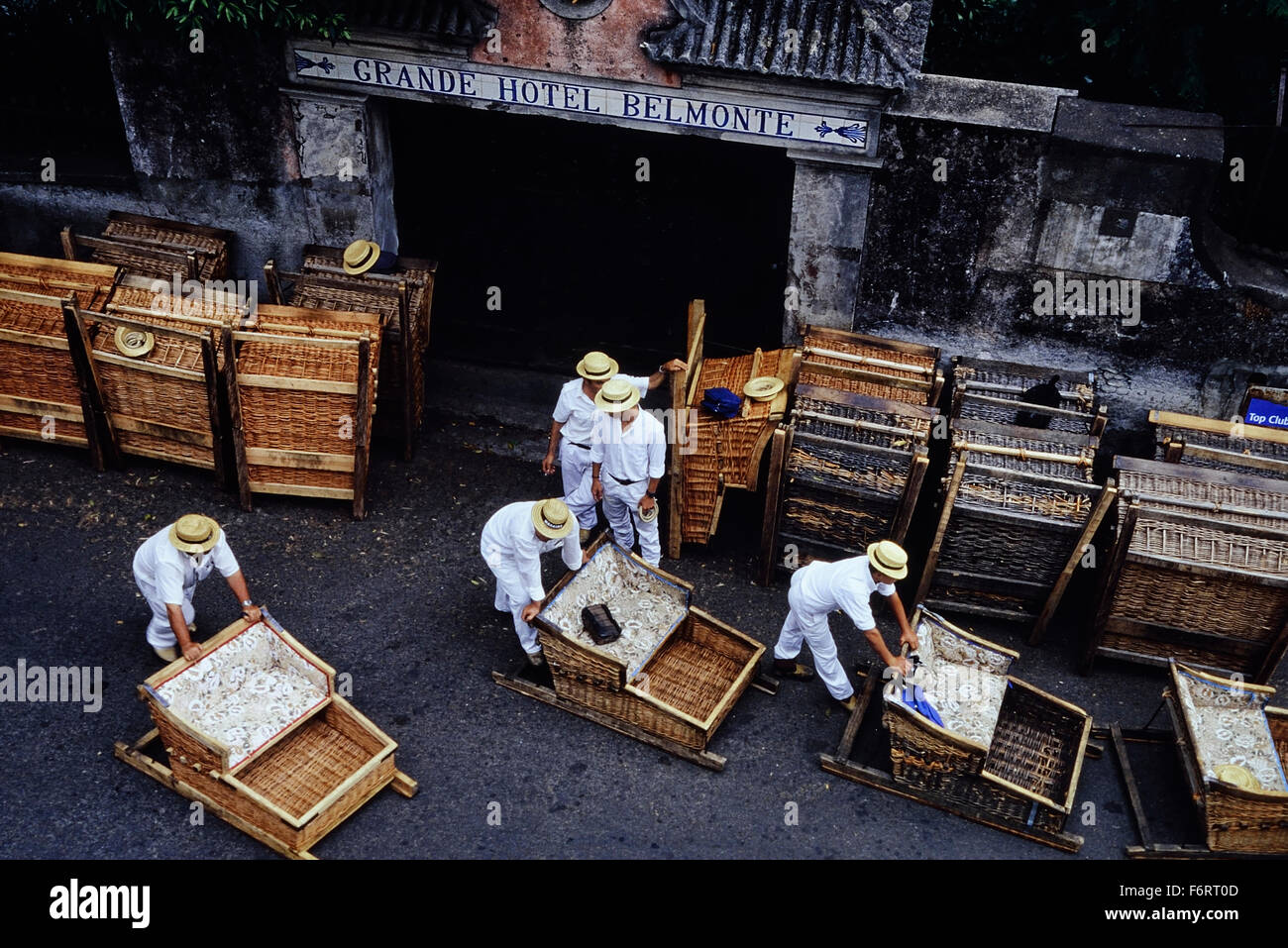 Madeira funchal toboggan ride hi-res stock photography and images - Alamy