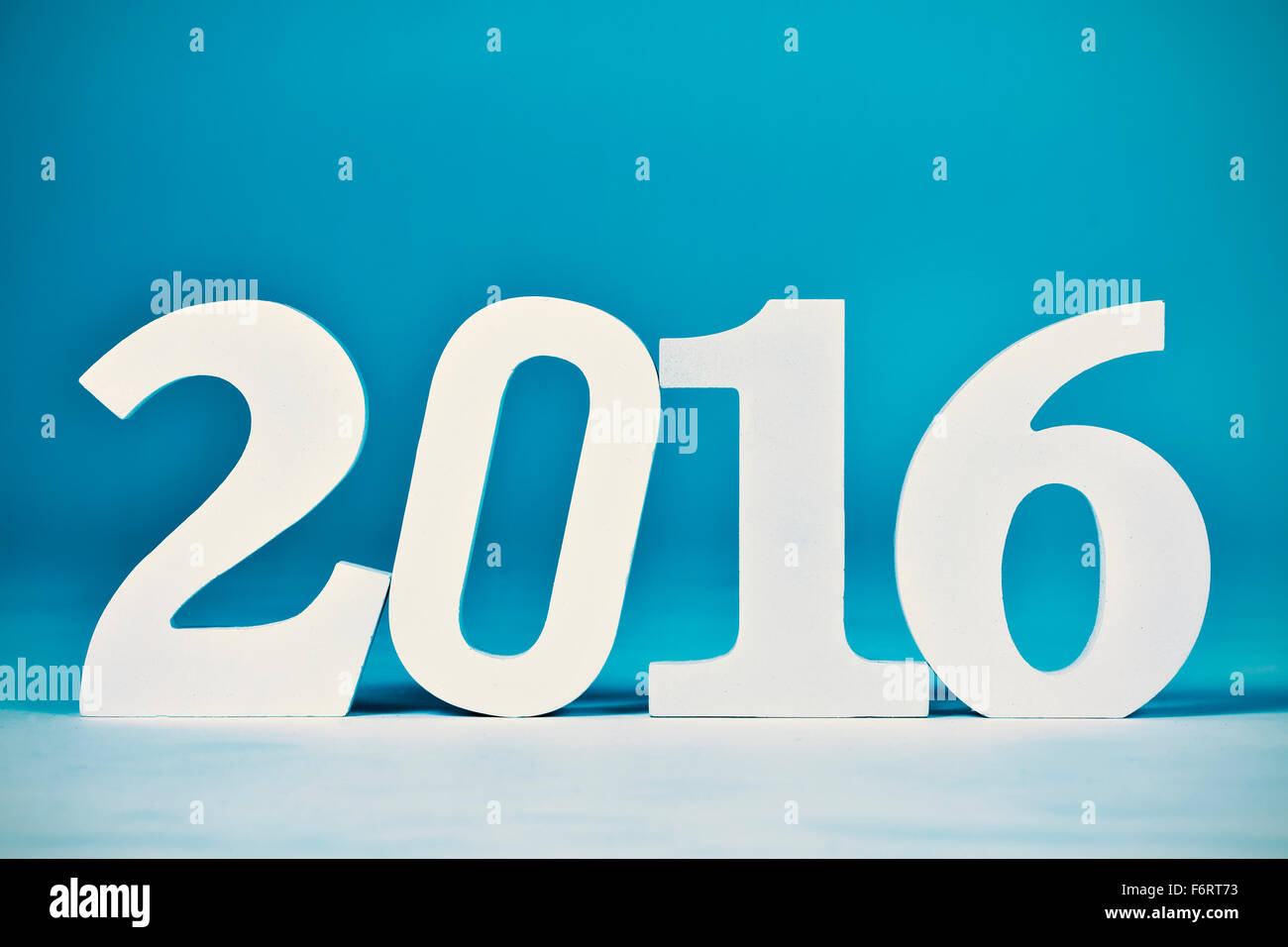 three-dimensional white numbers forming the number 2016, as the new ...