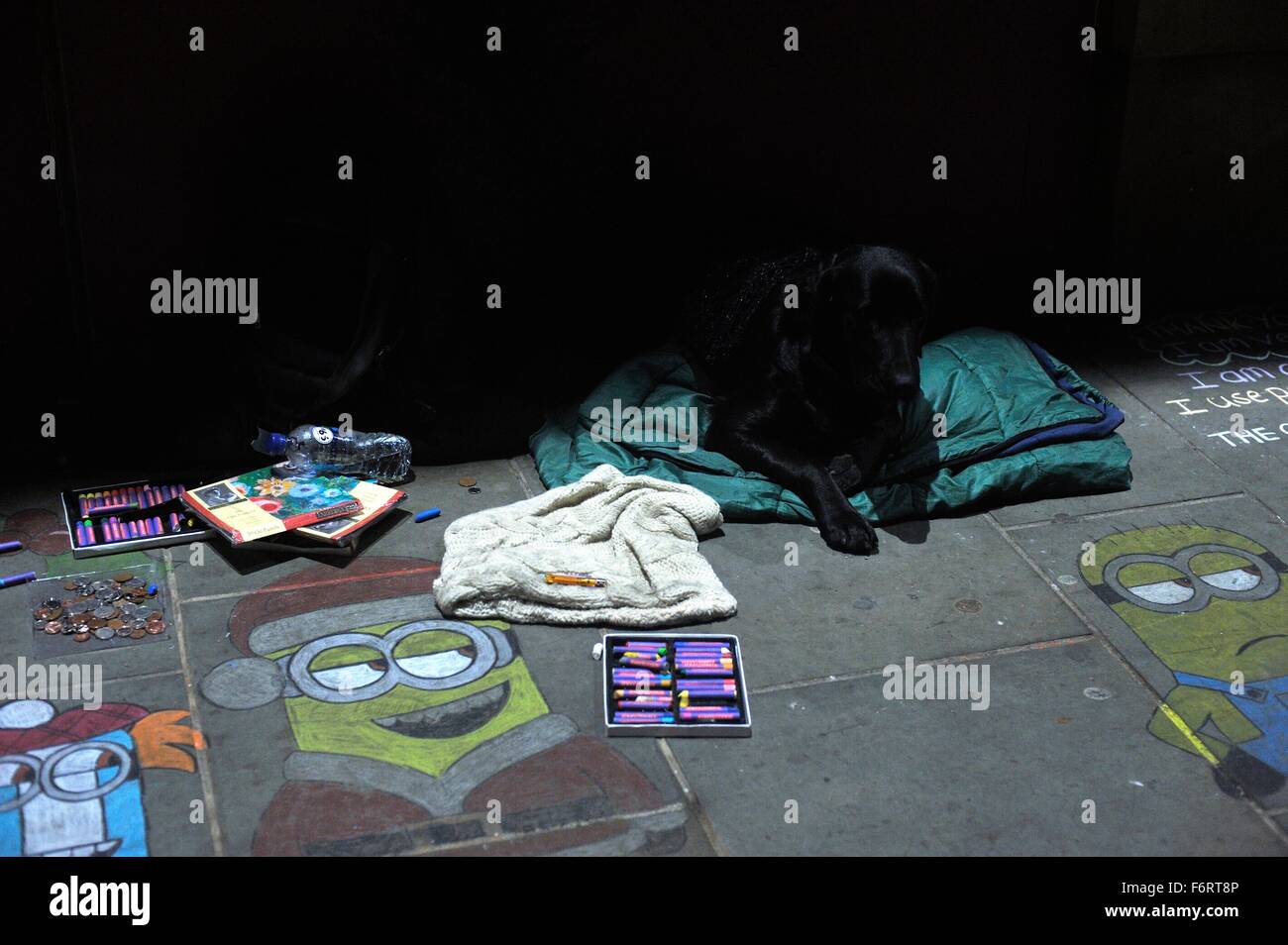 Homeless street art Stock Photo - Alamy