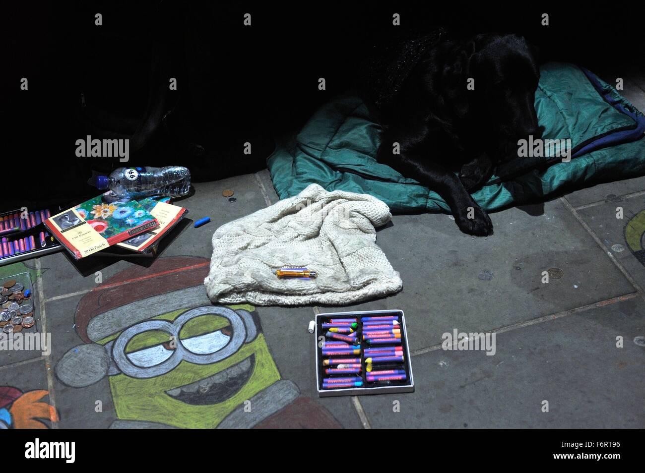 Homeless street art Stock Photo - Alamy