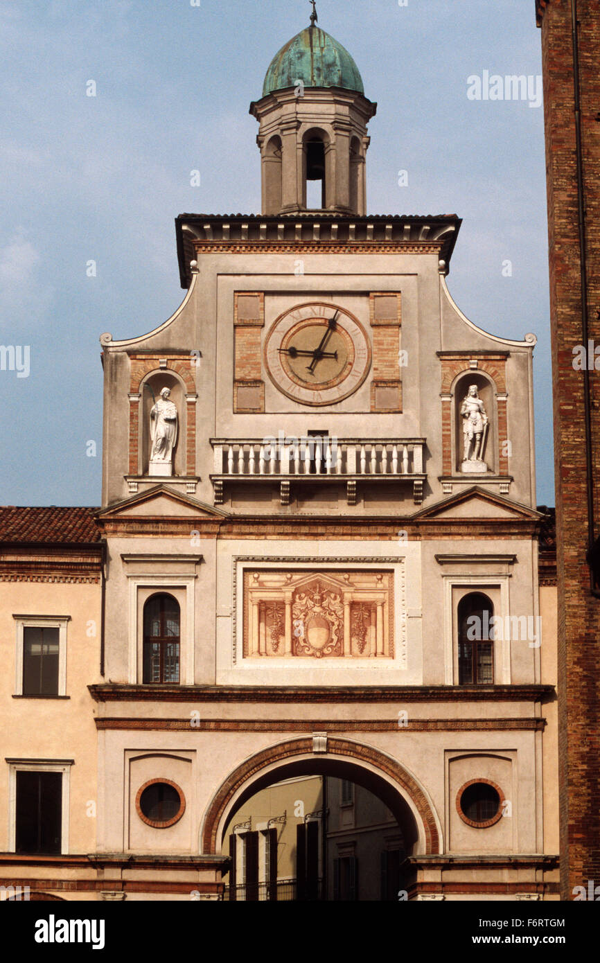 Italy, Lombardy, Crema, Duomo Square, the Torazzo, Clock Tower Stock ...