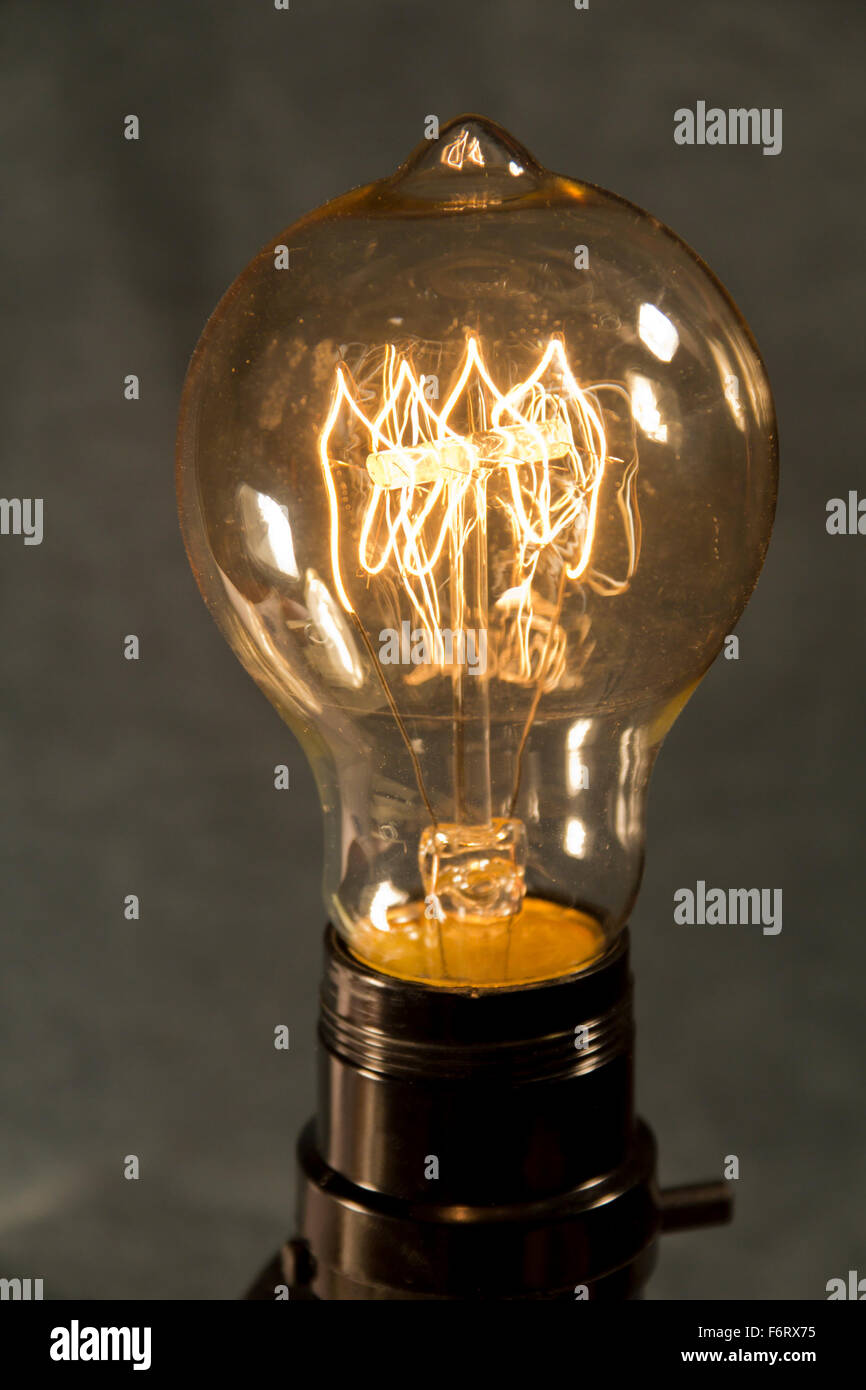 Decorative antique edison style filament light bulb Stock Photo - Alamy