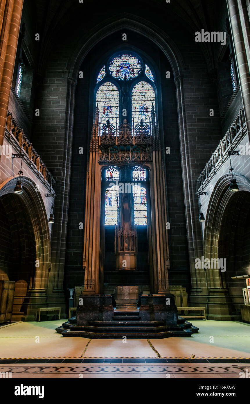Inside the Liverpool Anglican Cathedral Stock Photo - Alamy