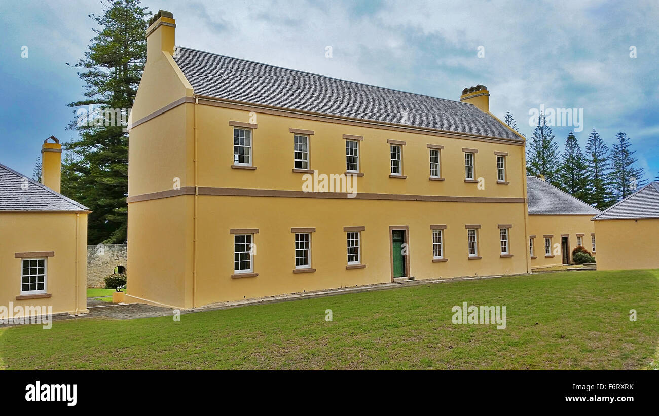 Norfolk Island historical military barracks, 1830's British ...
