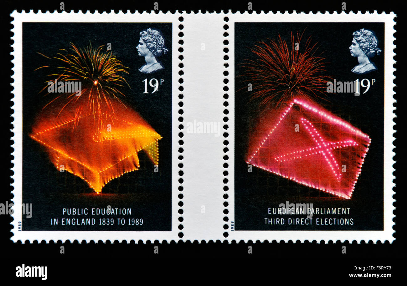 Postage stamp. Great Britain. Queen Elizabeth II. 1989. Anniversaries ...
