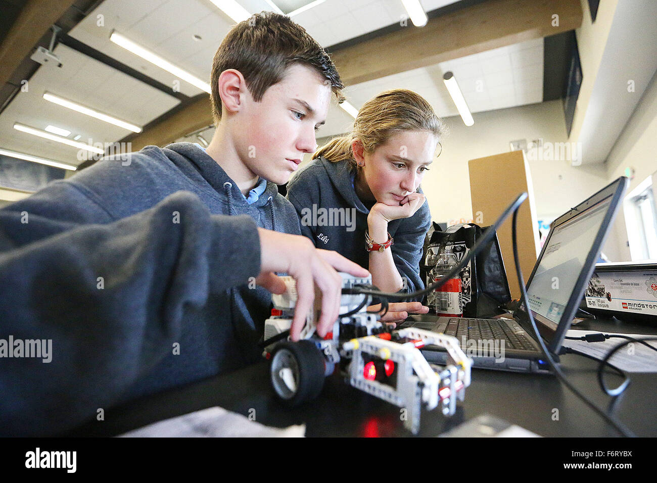 Napa, CA, USA. 14th Nov, 2015. Mason Phillips, left, and Lily Raaka of ...